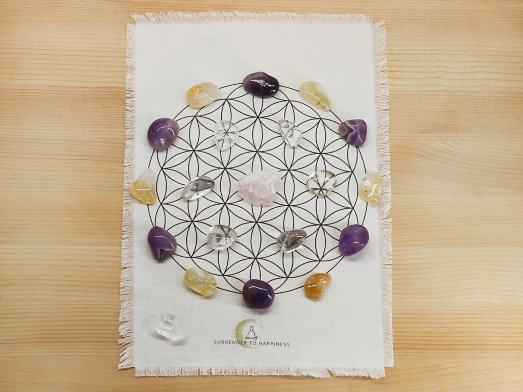 Self-Love Crystal Grid Kit - Surrender To Happiness
